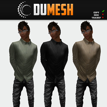 Second Life Marketplace - Mens MESH SHAMOUL Long Sleeve Shirt With HUD