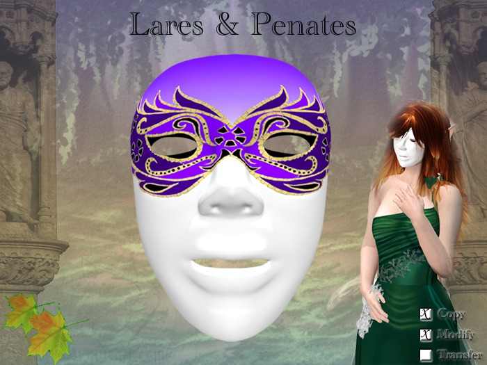 Second Life Marketplace - [L&P] Porcelain Mask - Purple