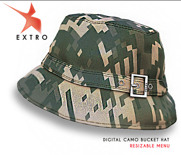 Second Life Marketplace - *EXTRO* Digital Camo Bucket Hat (UNISEX)