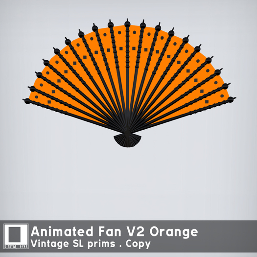 Second Life Marketplace - Digital Eyes * Animated fan * V2 Orange