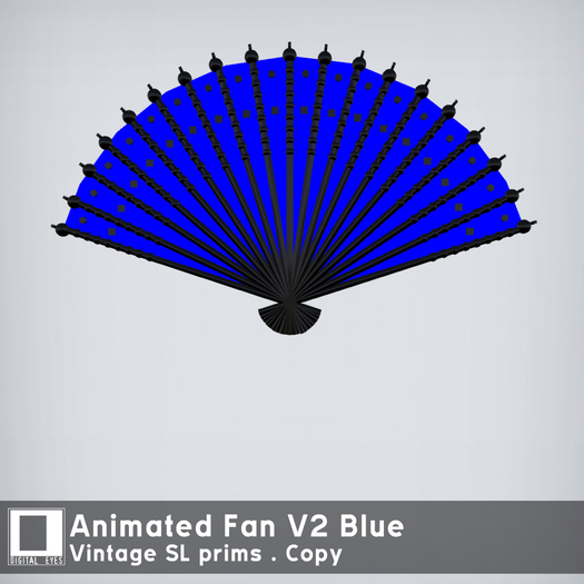 Second Life Marketplace - Digital Eyes * Animated fan * V2 Blue