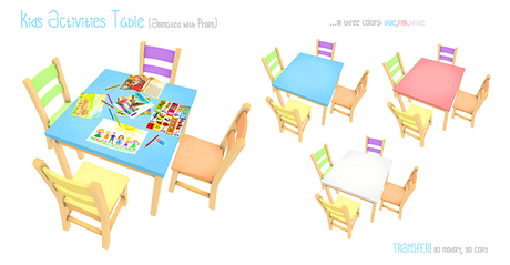 Second Life Marketplace - LeMomo: Activities Kids Table