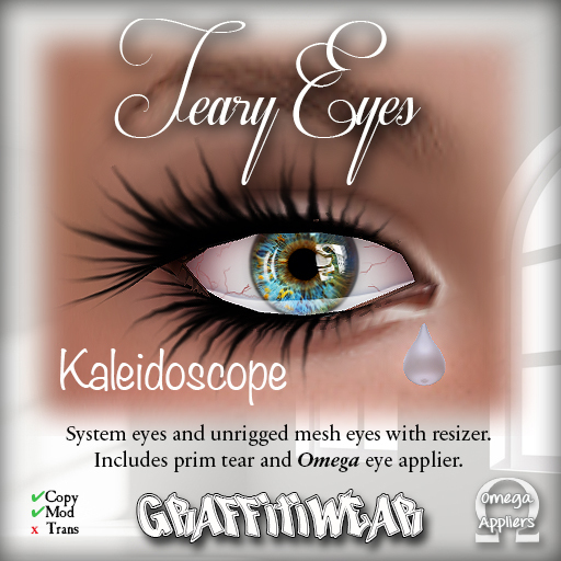 Second Life Marketplace - Graffitiwear Amber-Blue Teary Eyes