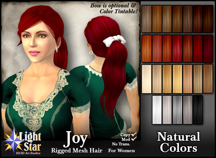 Second Life Marketplace - *LightStar-Hair-Joy-Natural Colors