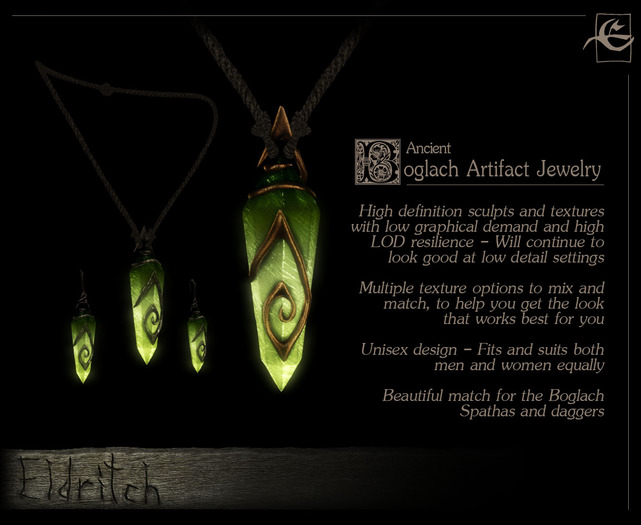 Second Life Marketplace - .Eldritch. Ancient Boglach Jewelry Set