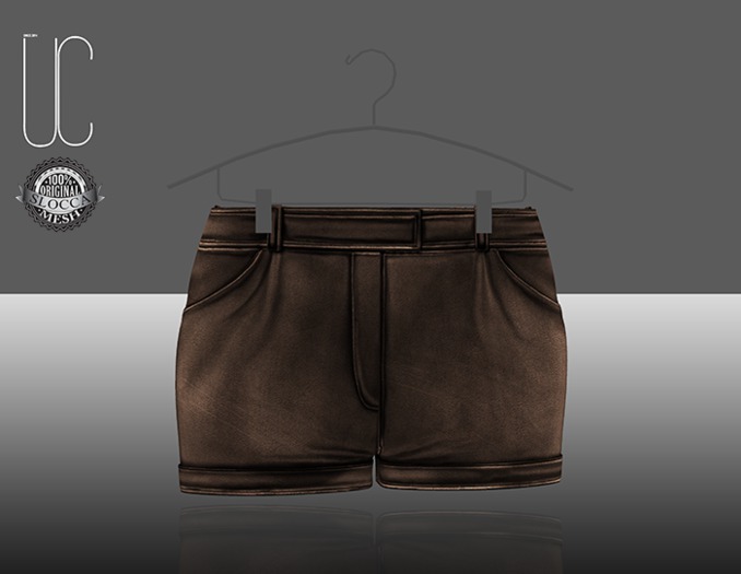 Second Life Marketplace - UC Leather shorts Brown women