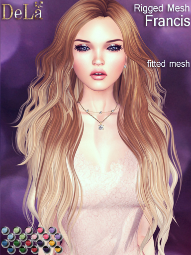 Second Life Marketplace - =DeLa*= Mesh Hair "Francis" Colors