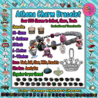Second Life Marketplace - SF Athena Navy Blue Bracelet For SF Charms (Mesh)