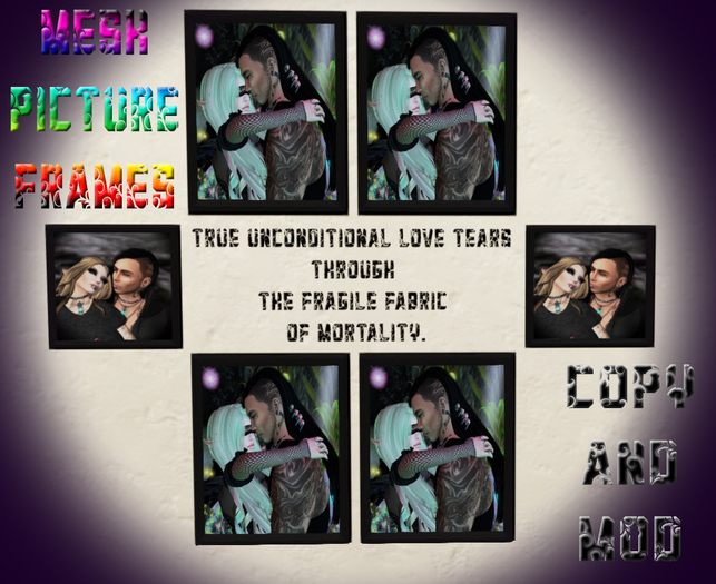 Second Life Marketplace - S&B Black Wooden Picture frame Unconditional ...