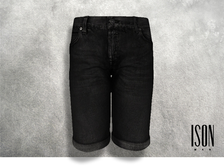 Second Life Marketplace - ISON MAN - denim cut-off (black)