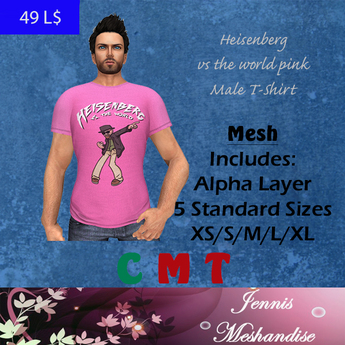 Second Life Marketplace - *JM* Heisenberg T-Shirt vs World Pink
