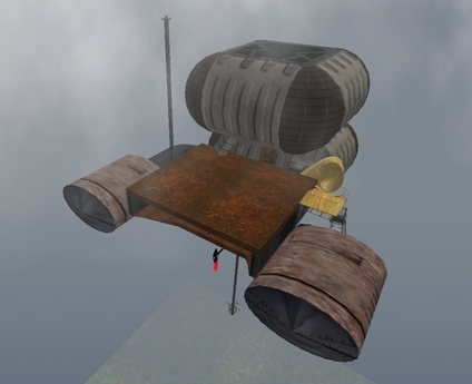 Second Life Marketplace - Post-Apocalypse Skybox -- Comm Station Dystopia
