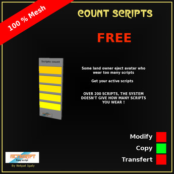 Second Life Marketplace - Scripts count