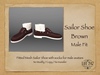 Second Life Marketplace - Sailor Shoes with Sock Top - Brown - Male Fit ...