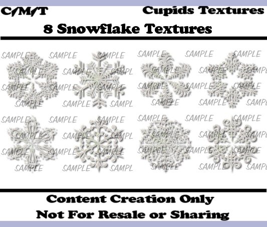 Second Life Marketplace - 8 Snowflake Textures