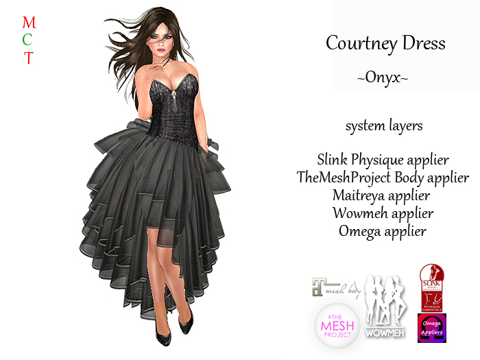 Second Life Marketplace - Courtney Cocktail Dress - Onyx (Includes ...
