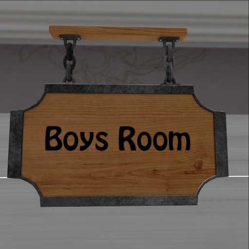 Second Life Marketplace - Boys Room Sign