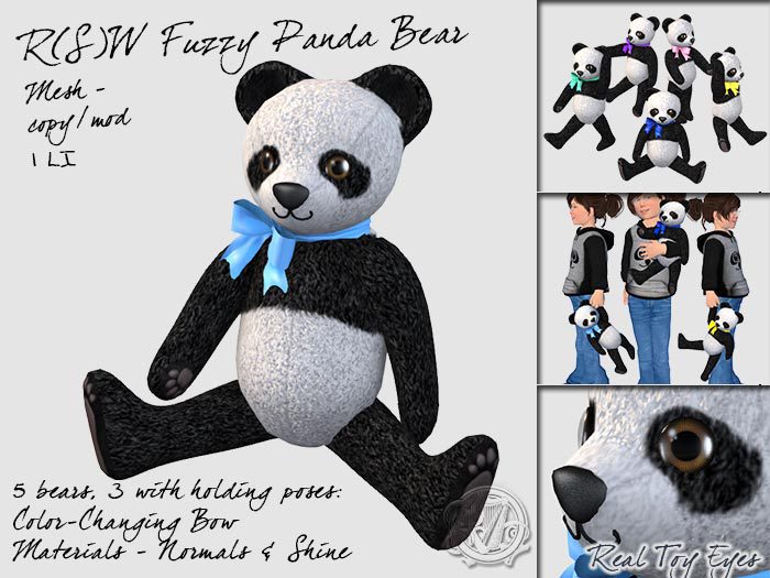 Second Life Marketplace - R(S)W Fuzzy Panda Bear