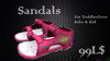 Second Life Marketplace - {The Buttons} Sandal Rigged PINK (boxed)