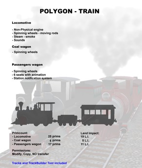 Second Life Marketplace - Polygon Train System V2