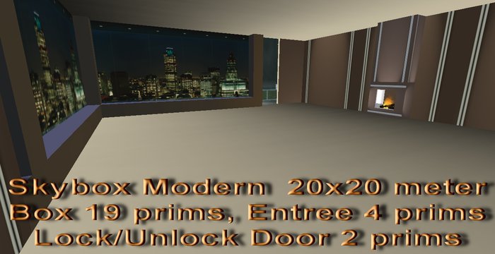 Second Life Marketplace - SKYBOX 21 prims 20x20 meter LOW PRIM