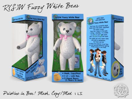 Second Life Marketplace - R(S)W Fuzzy White Bear