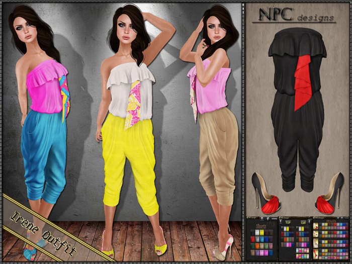 Second Life Marketplace - NPC Mesh Irene Outfit + Slink Shoes (HUD driven)