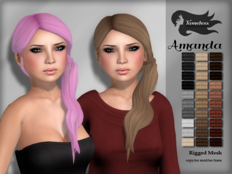 Second Life Marketplace - *NEW RELEASE* Tameless Hair Amanda (MESH ...