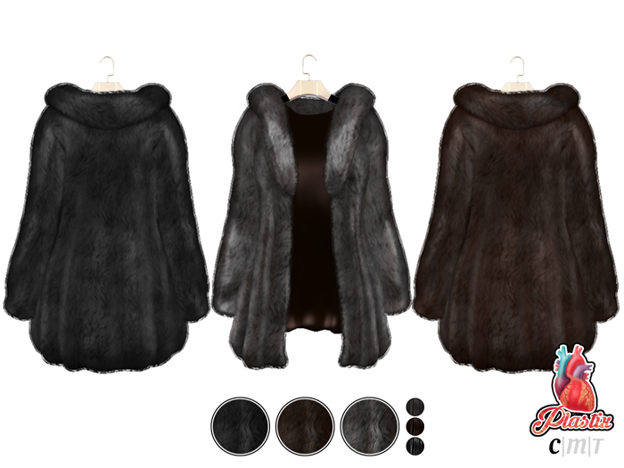 Second Life Marketplace - Plastix : Fur Coat (Darks)