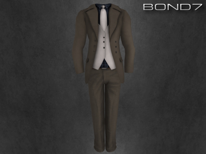 Second Life Marketplace - *BOND7* The Hamilton Suit (Dark Beige: HUD)