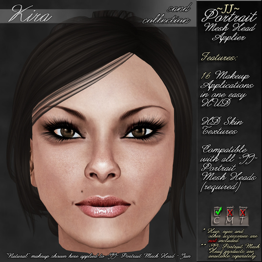 Second Life Marketplace - ~JJ~ Portrait Mesh Head Applier ~Kira~ Sand