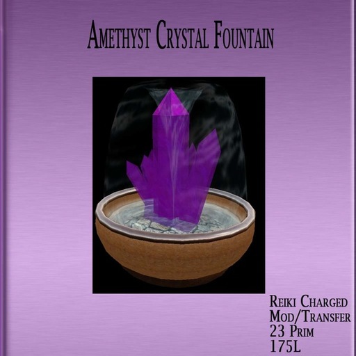 Second Life Marketplace - Amethyst Crystal Fountain-Reiki Charged