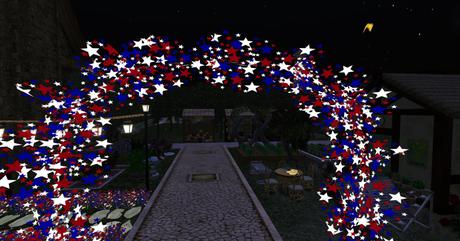 Second Life Marketplace - Mesh Red White & Blue Star Arch, 1LI