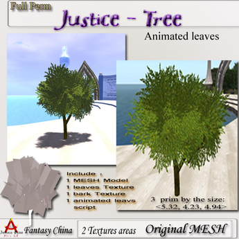 Second Life Marketplace - Mesh Justice Tree with animated leaves FULL ...