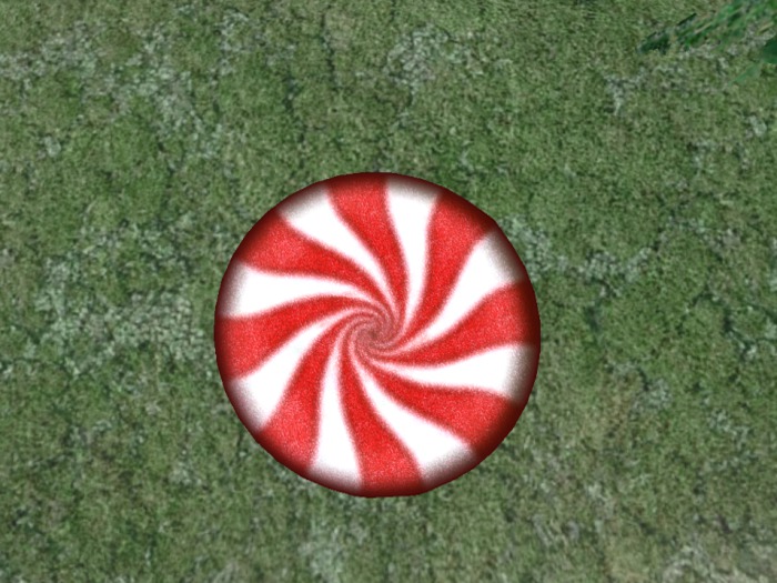 Second Life Marketplace - Gift-Seaweed Sonnet Peppermint Candy Mesh Rug