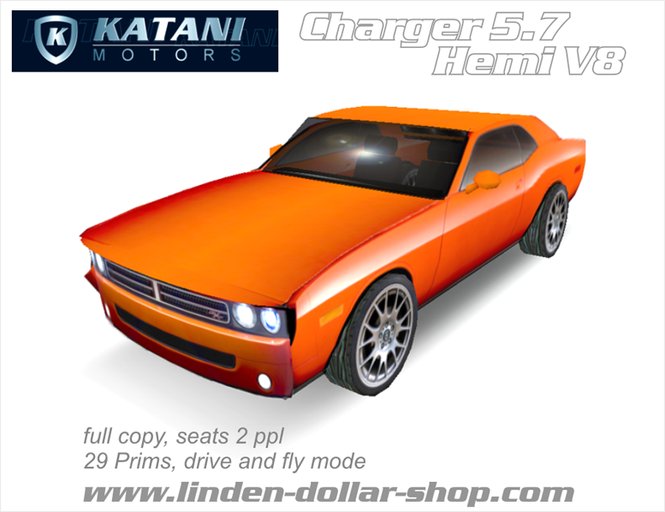 Second Life Marketplace - KATANI Charge 5.7 Hemy V8 Muscle Car / Autos
