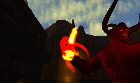 Second Life Marketplace - The Balrog's Demon Flaming Fire Sword