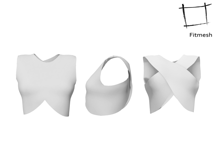 Second Life Marketplace - WC208 V Bottom Crop Top - Fitmesh