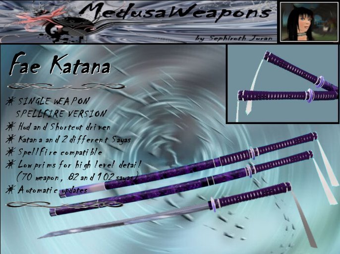 Second Life Marketplace - ~ Medusa Weapons ~ Fae Single Katana ...