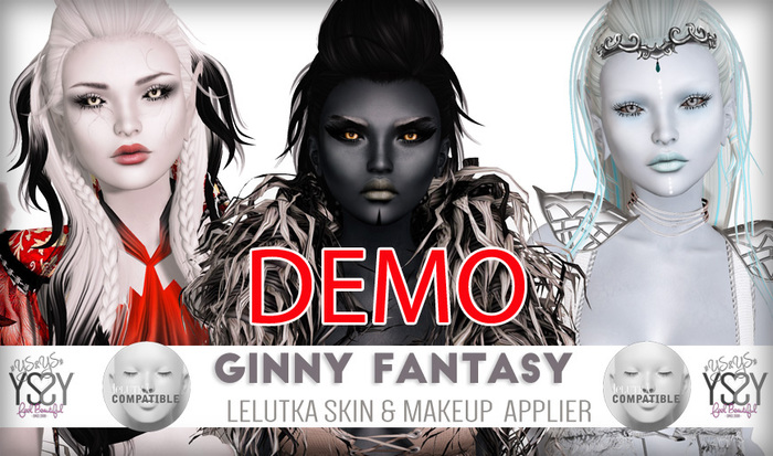 Second Life Marketplace - DEMO *YS&YS* Ginny Fantasy Skin Applier for ...