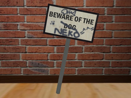 Second Life Marketplace - Beware Of The Neko Sign