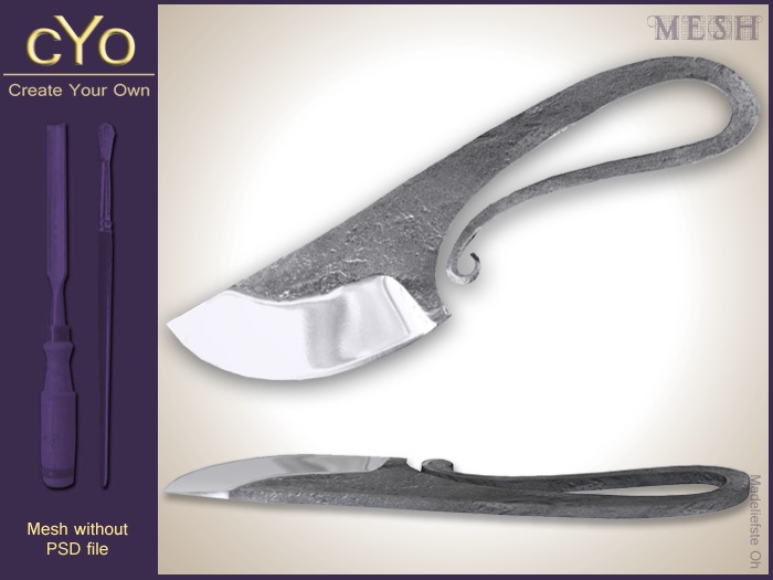 Second Life Marketplace - cYo Steel Viking Knife, full perms mesh ...