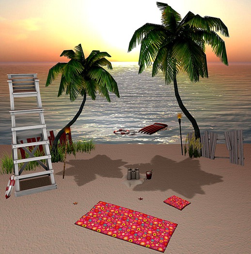 Second Life Marketplace - {ACD} Kawaii Beach Towel PG