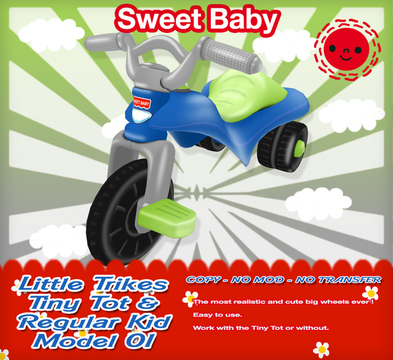 Second Life Marketplace - Sweet Baby - Little Trikes Tiny Tot & Regular ...