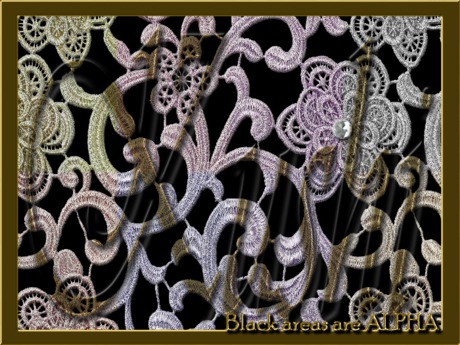 Second Life Marketplace - Shimmer Lace ALPHA Fabric Seamless Textures ...