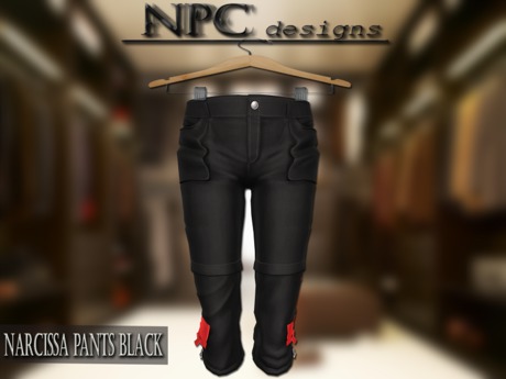Second Life Marketplace - NPC Mesh Narcissa Pants Black