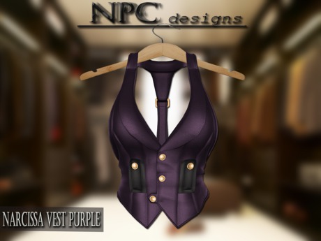 Second Life Marketplace - NPC Mesh Narcissa Vest Purple