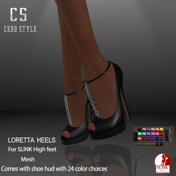 Second Life Marketplace - CERO STYLE Loretta HEELS( SLINK HIGH)