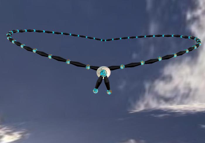 Second Life Marketplace Belly Chain Black Onyxturquoise New