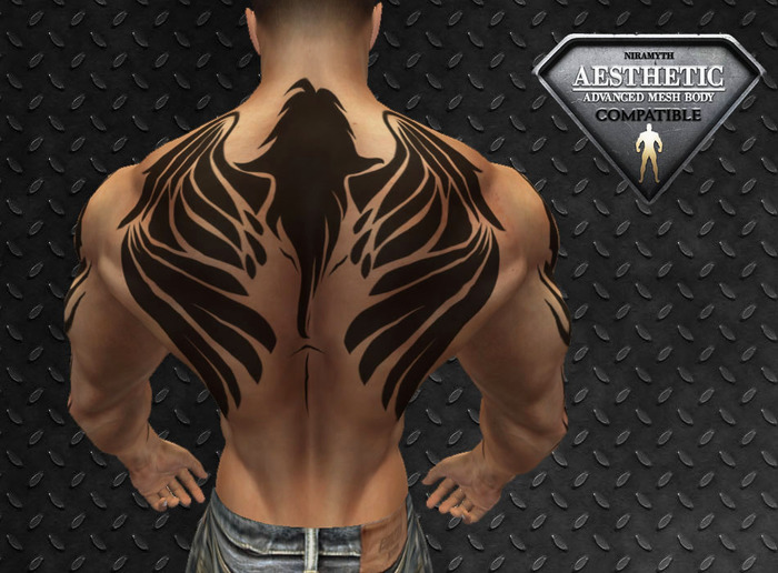 Second Life Marketplace - Angel's Back Tattoo for (NIRAMYTH ...